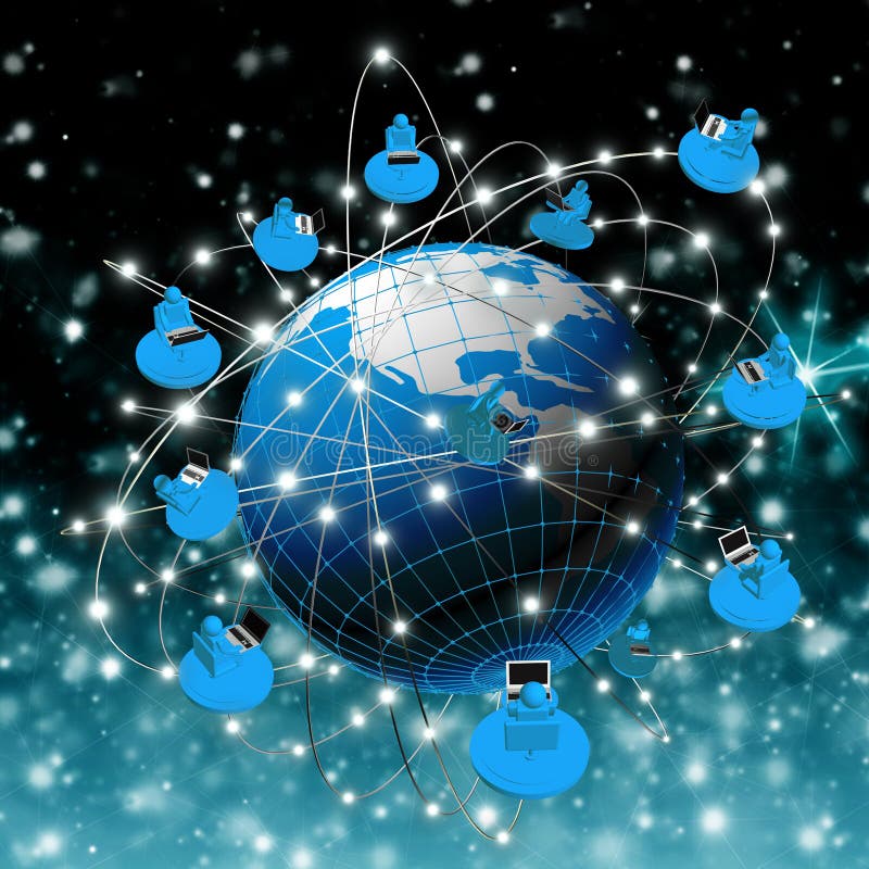 Internet technology. stock illustration. Illustration of notebook ...