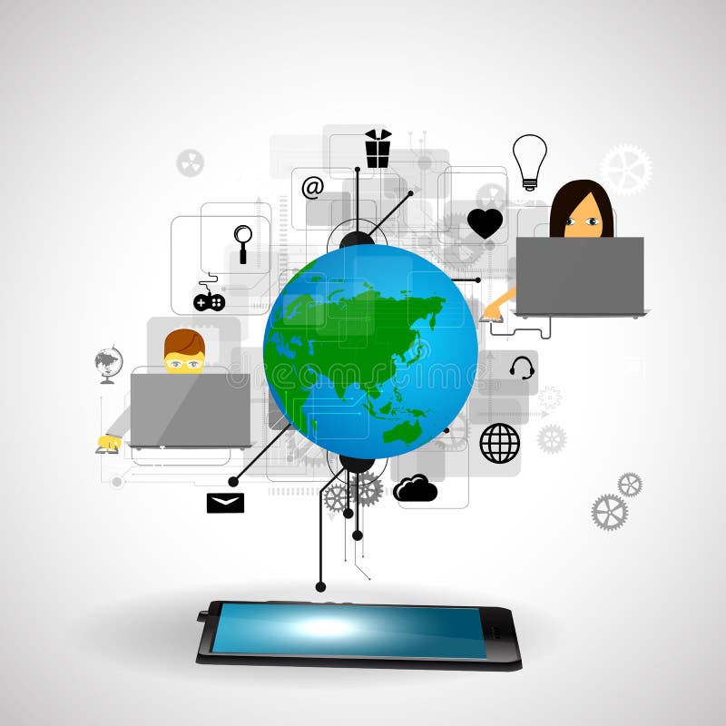 Internet technology stock illustration. Illustration of abstract - 50659727