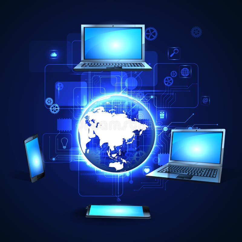 Internet technology stock illustration. Illustration of electrical ...