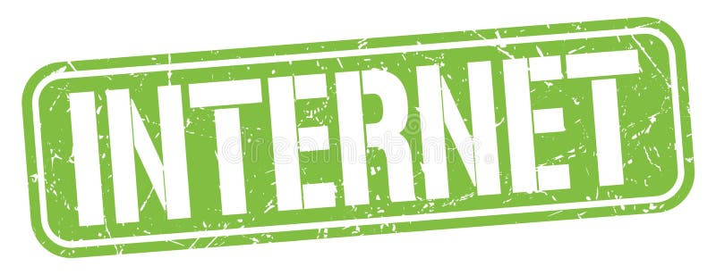 INTERNET Text Written on Green Stamp Sign Stock Illustration ...