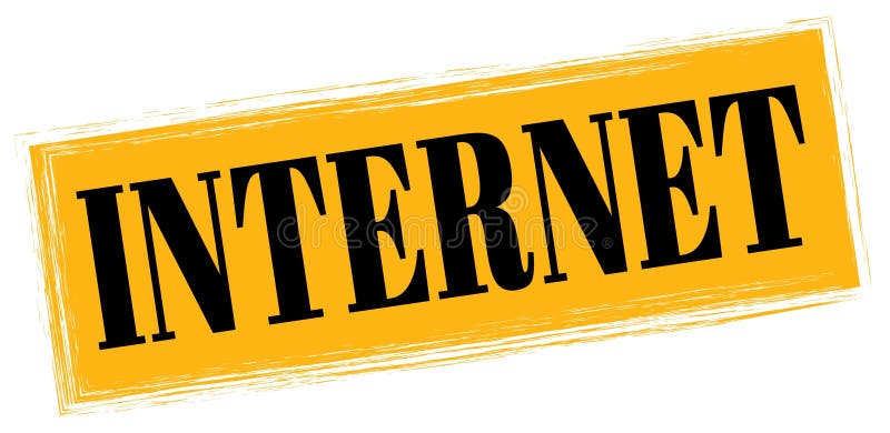 INTERNET Text Written on Orange-black Stamp Sign Stock Illustration ...