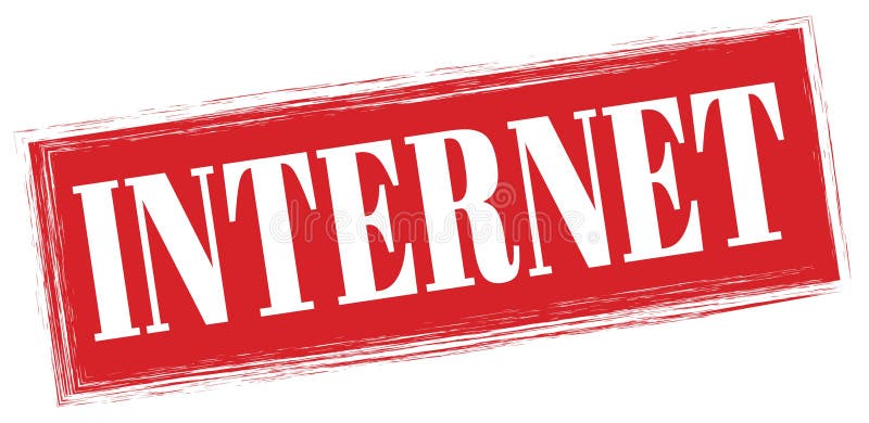 INTERNET Text Written on Red Stamp Sign Stock Image - Image of icon ...