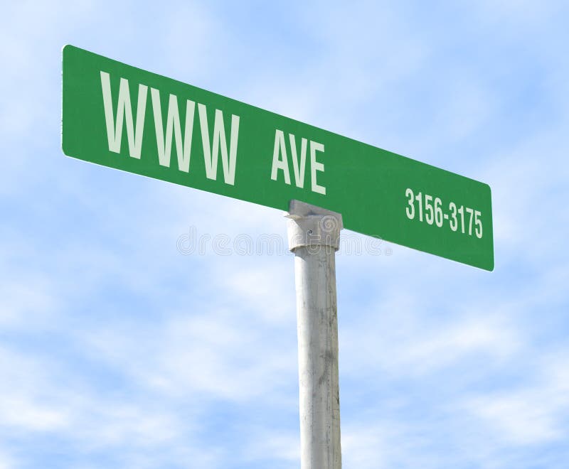 Internet Themed Street Sign Stock Image - Image of browse, sign: 114221
