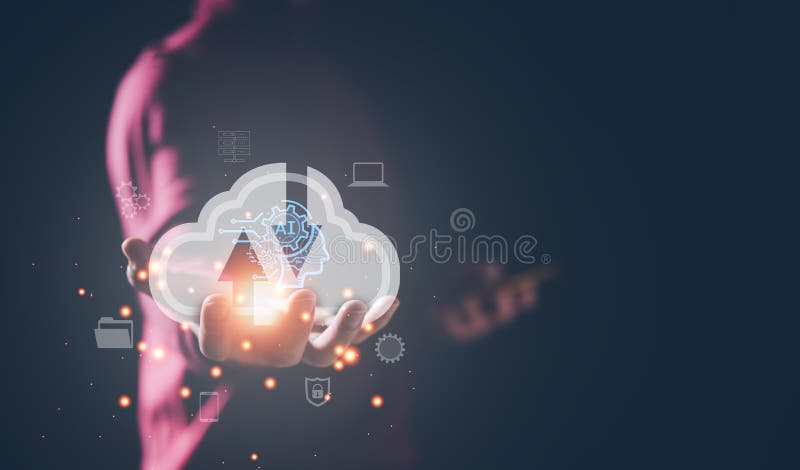 Internet of Thing AI Technology Computer Network and Cloud Computer ...