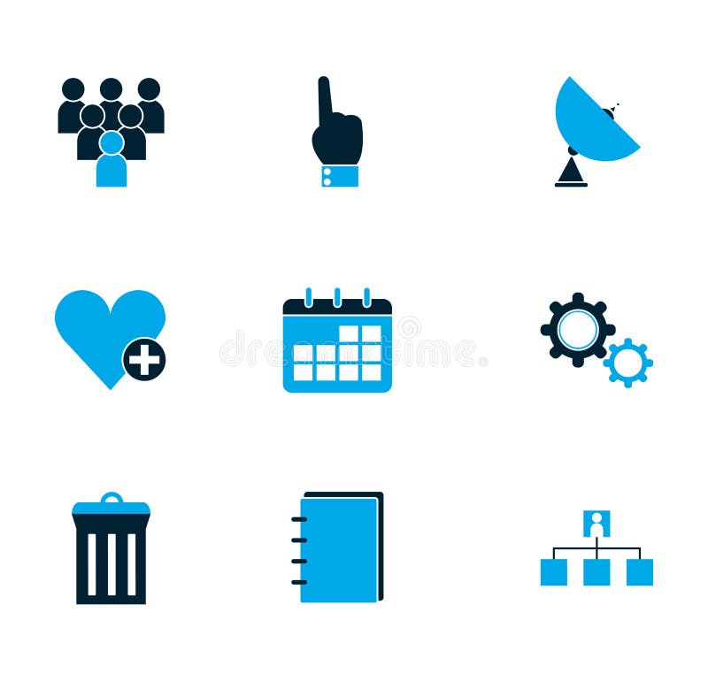 Internet of Things Collection Icons Blue Style Stock Vector ...