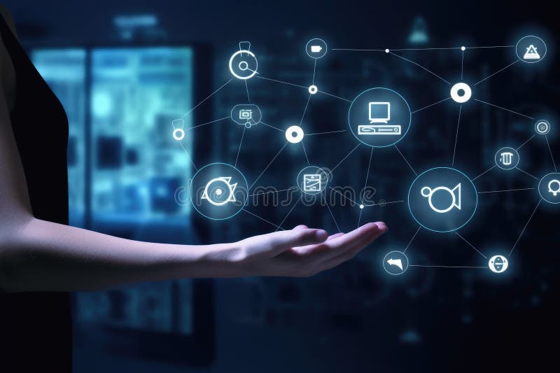 Internet of Things Concept Created with Generative AI Technology Created with Generative AI ...