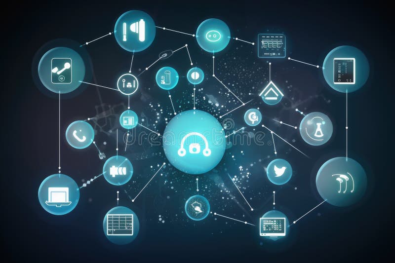 Internet of Things Concept Created with Generative AI Technology ...