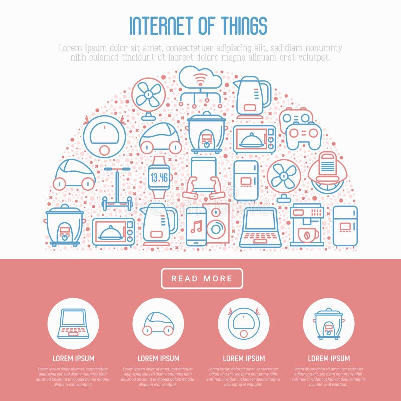 Internet Technology Infographic in Flat Style. User in Glasses in the ...