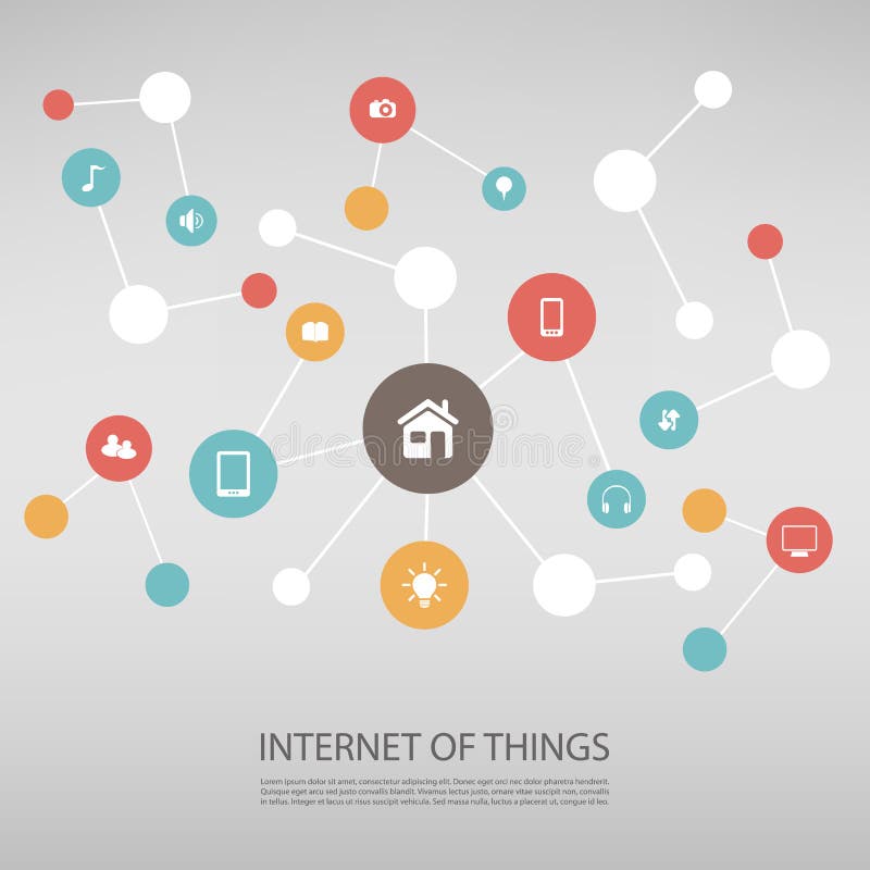 Internet of Things Design Concept with Icons Stock Vector ...