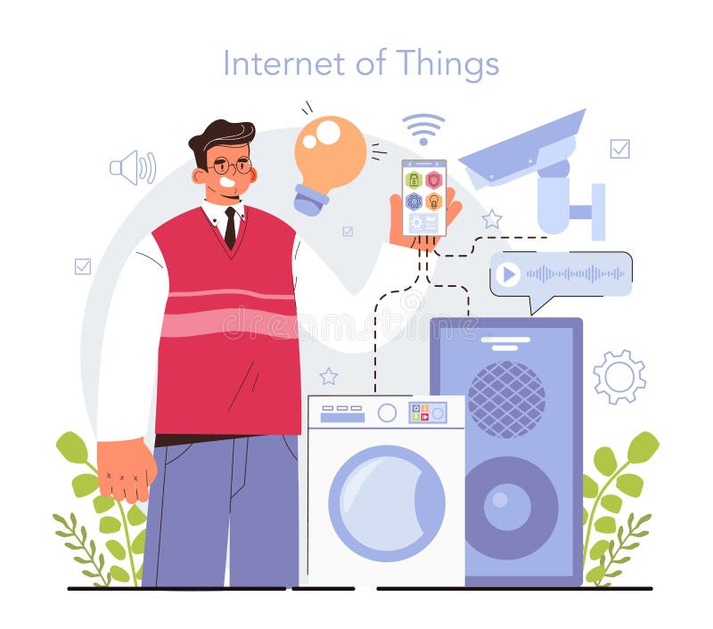 Internet of Things Development. Idea of Smart Wireless Electronics ...