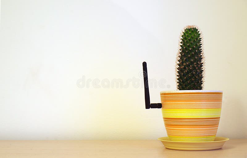 Internet of Things, Flower in the High Tech Pot. Stock Image - Image of ...
