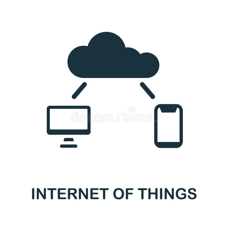 Internet of Things Icon. Monochrome Simple Sign from Digitalization ...