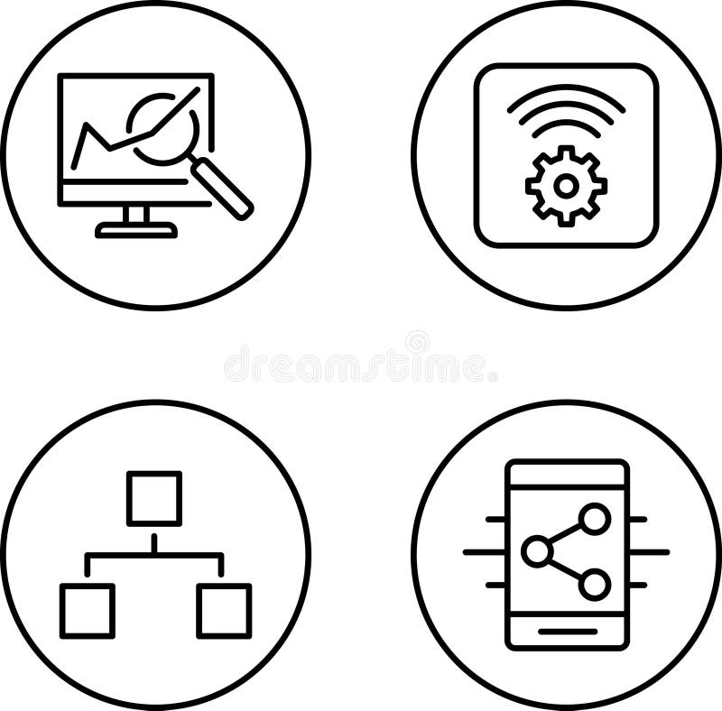 Internet of Things Icon Set. IOT Symbols Design. Smart Device. Industry ...