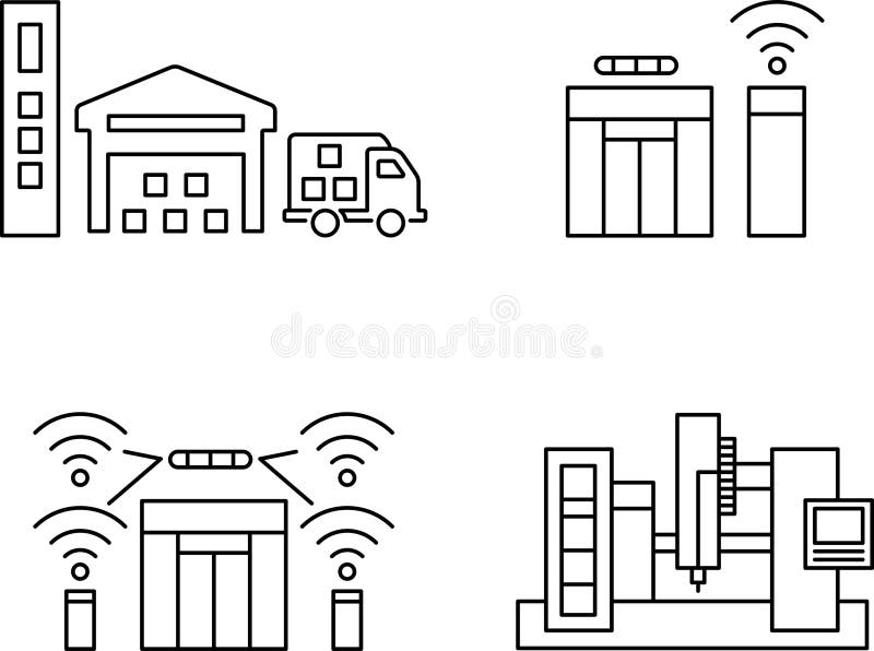 Internet of Things Icon Set. IOT Symbols Design. Smart Device. Industry ...