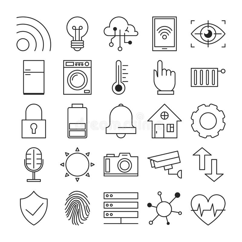Internet of Things Icon Set Vector Isolated Stock Illustration ...