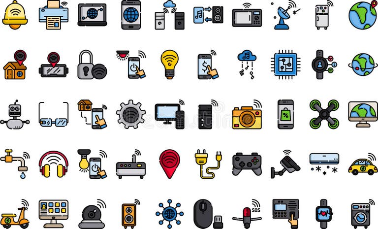 Internet of Things Icons High-Quality Vector Icons Collection with ...