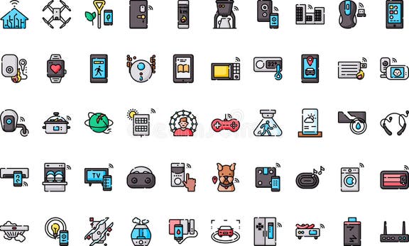 Internet of Things Icons High-Quality Vector Icons Collection with ...