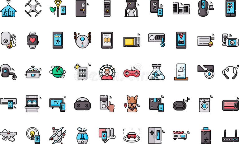 Internet of Things Icons High-Quality Vector Icons Collection with ...