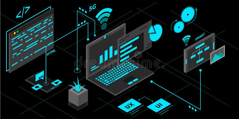 Internet of Things (IOT) Banner. Everything Connectivity Device Concept ...