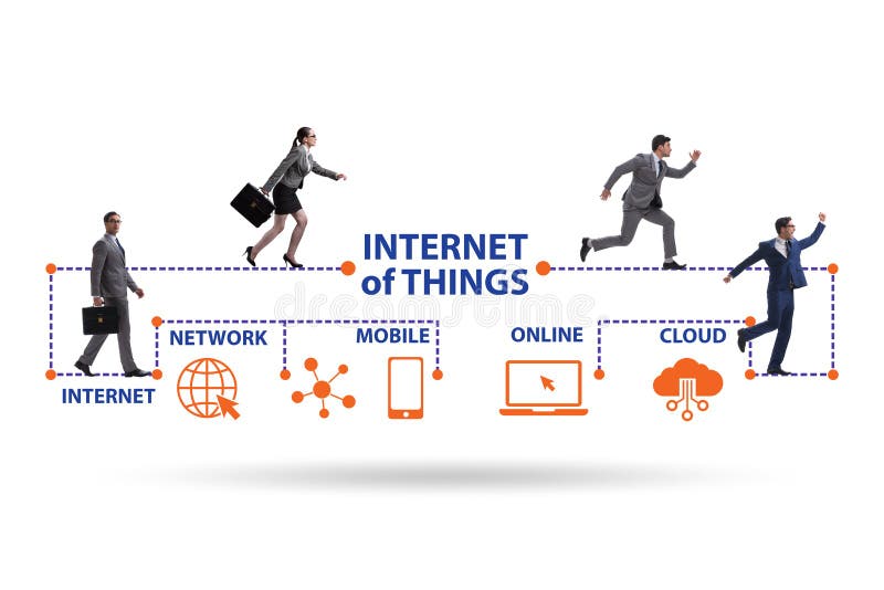 Internet of Things IOT Concept with Business People Stock Image - Image ...