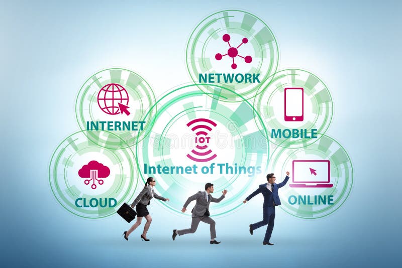 Internet of Things IOT Concept with Business People Stock Photo - Image ...