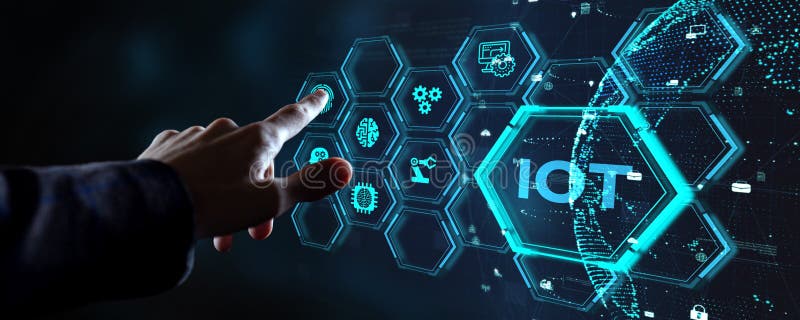 Internet of Things - IOT Concept. Businessman Offer IOT Products and ...