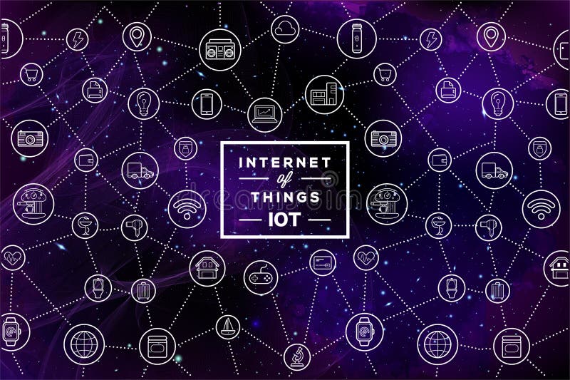 Internet of Things IOT. Devices and Connectivity Concepts Stock Vector ...