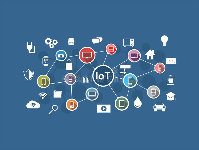 Internet of Things. IoT Network Stock Vector - Illustration of ...