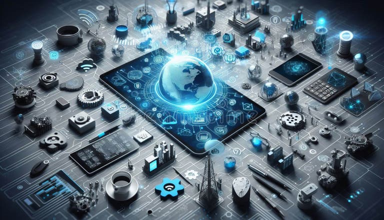 Internet of Things IoT a Network of Physical Objects Embedded W Stock ...