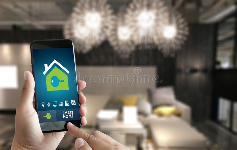 Internet of Things Iot Remote Home Control To Modern Living R Stock ...