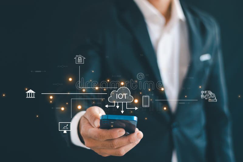 Internet of Things Iot Technology Combines Various Electronic Devices ...