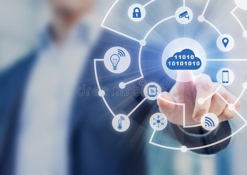 Internet of Things IoT Technology, Network of Connected Icons ...