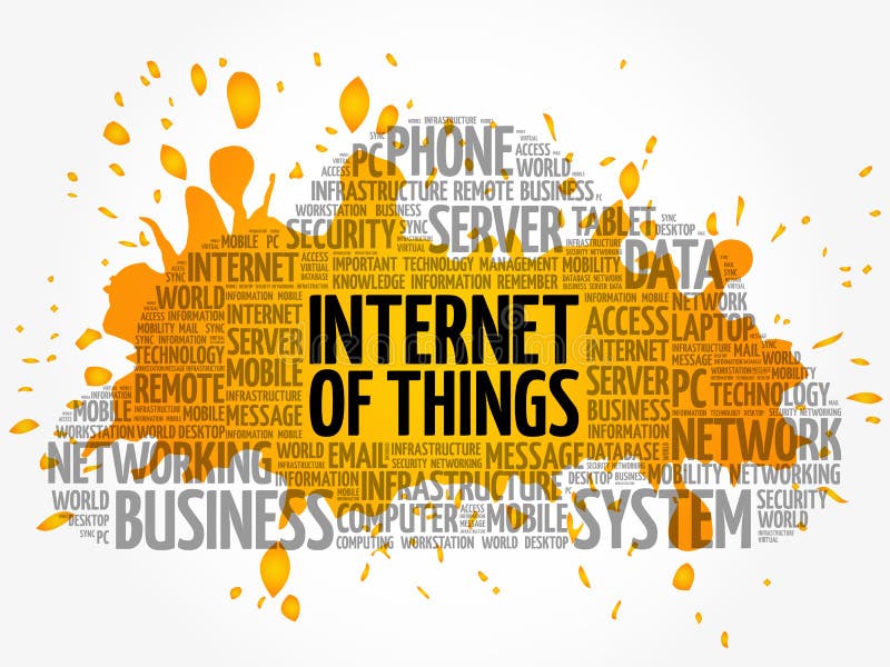 Internet of Things IOT Word Cloud Stock Illustration - Illustration of ...