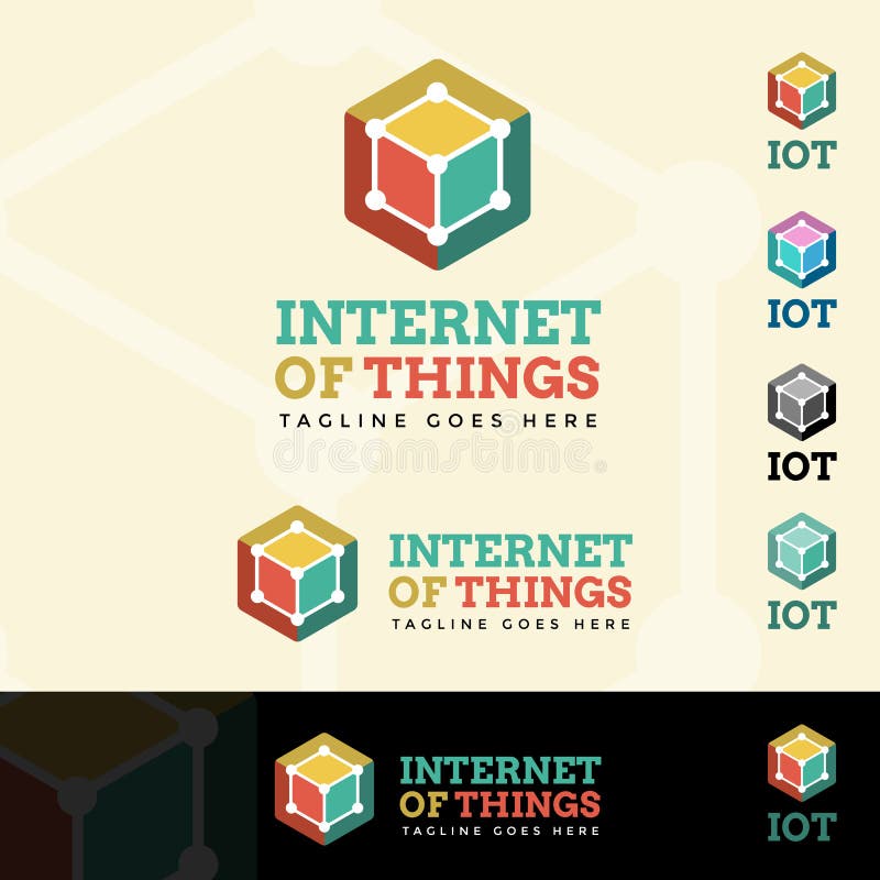 Internet of Things Logotype Stock Vector - Illustration of digital ...