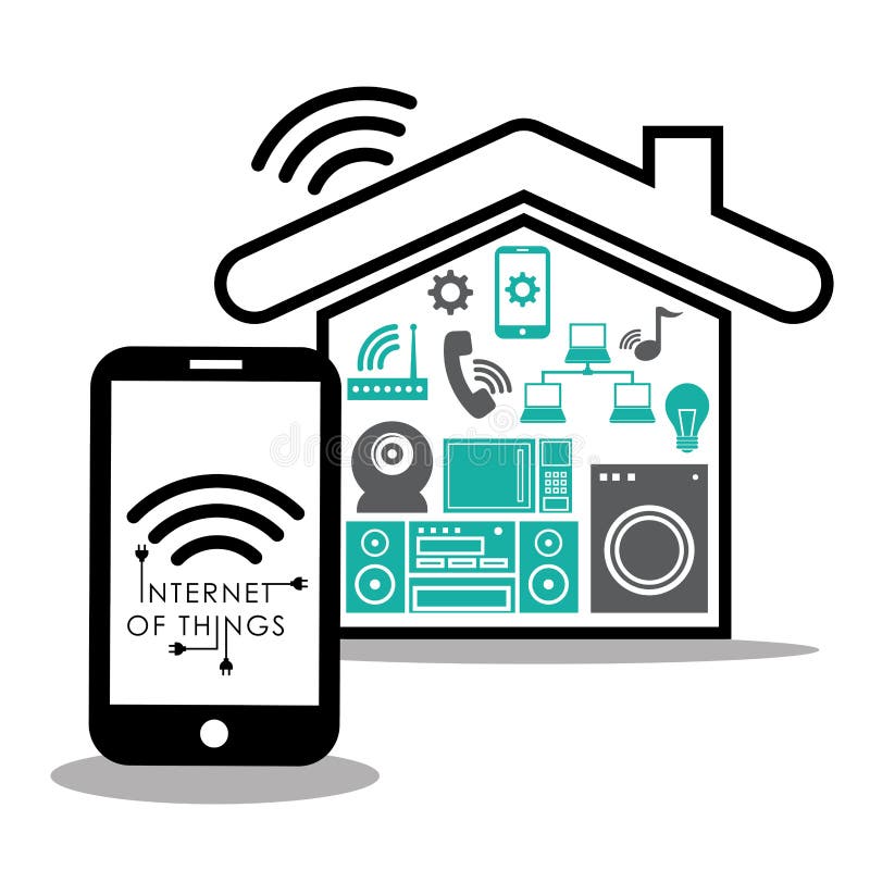 Internet of Things. Online Icon. Flat Illustration , Vector Stock ...