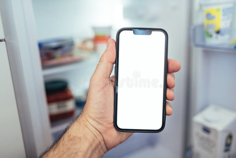 Internet of Things Smartphone Mockup, Smart Mobile Phone with Blank ...