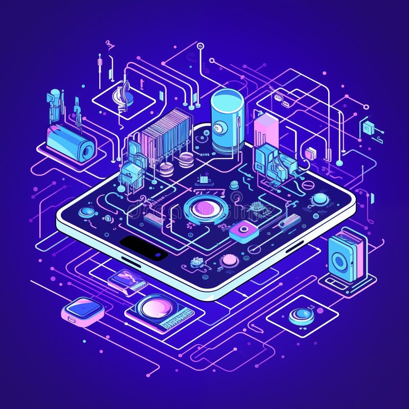 Internet of Things Technology Concept. by Generative Ai Stock ...