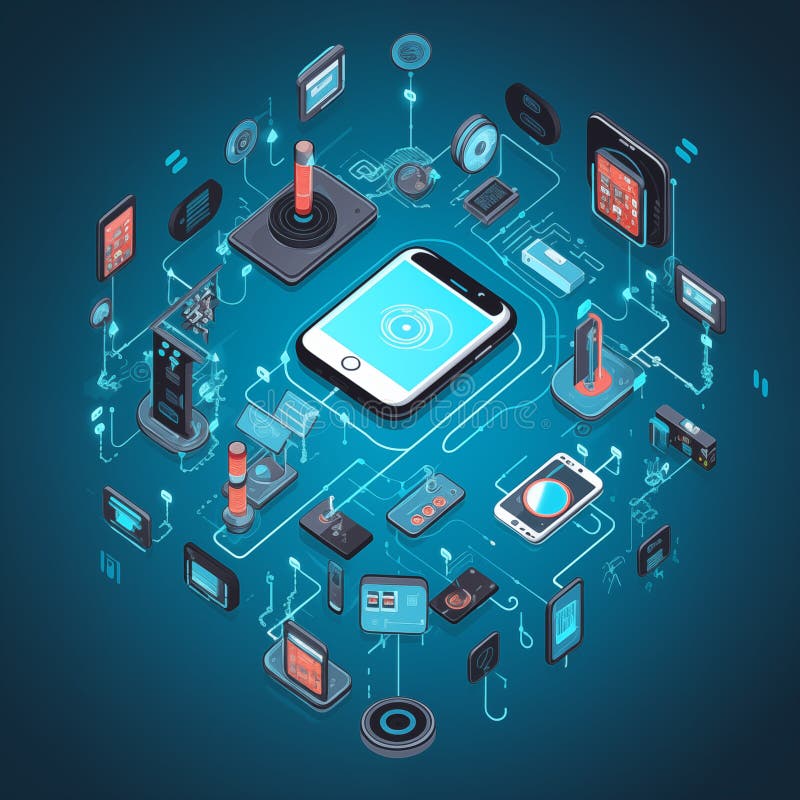 Internet of Things Technology Concept. by Generative Ai Stock ...