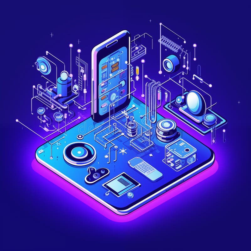 Internet of Things Technology Concept. by Generative Ai Stock ...