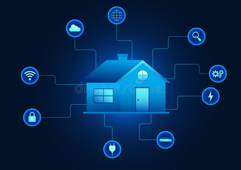 Internet of Things Technology a Home Connected To IoT Devices To ...