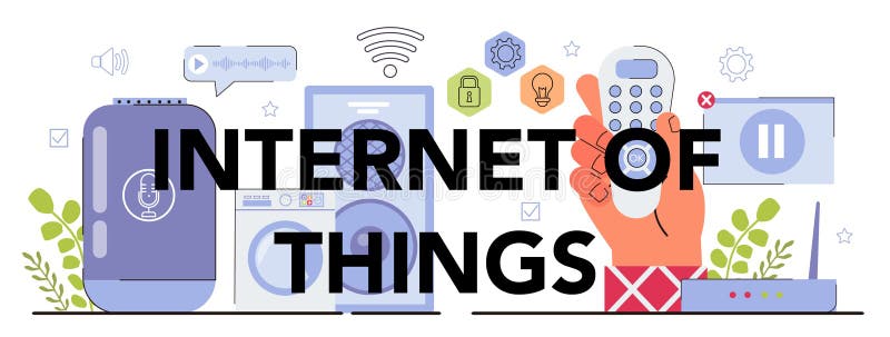 Internet of Things Typographic Header. Smart Wireless Electronics Stock ...