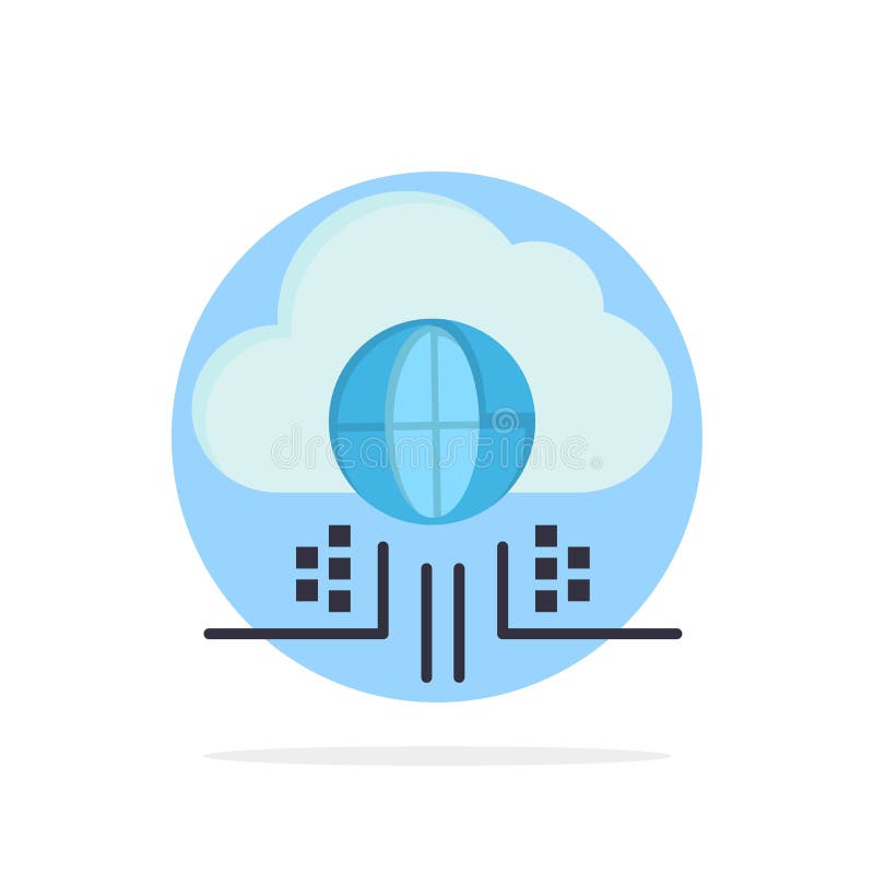 Internet, Think, Cloud, Technology Abstract Circle Background Flat ...