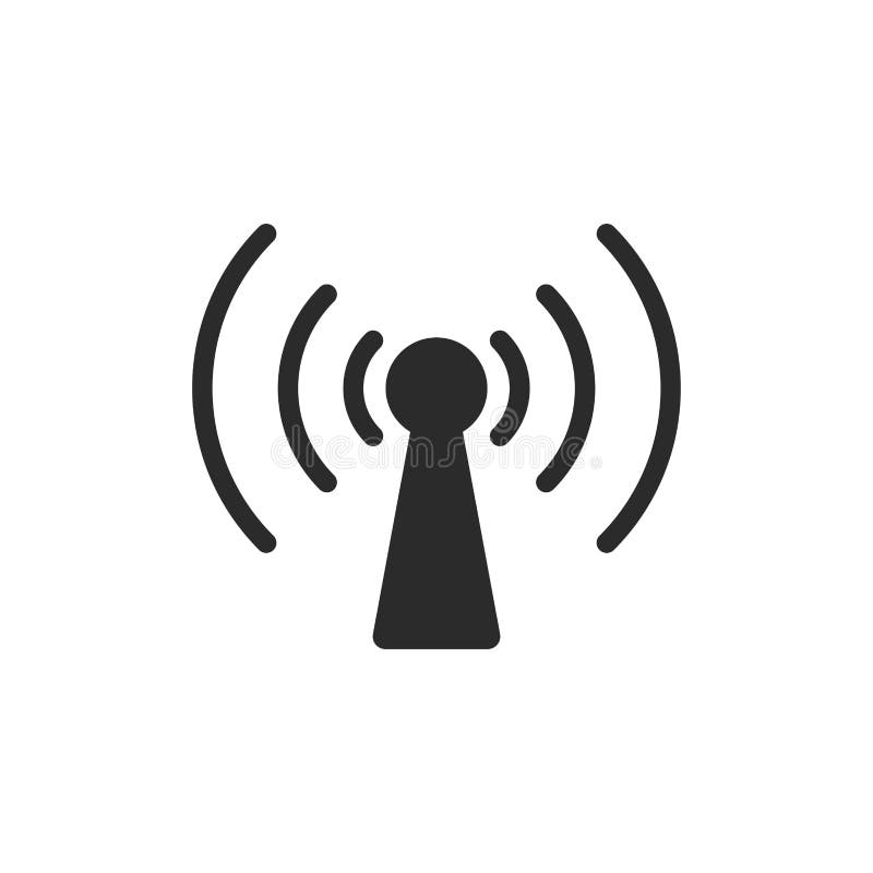 Internet tower icon stock vector. Illustration of global - 260233376