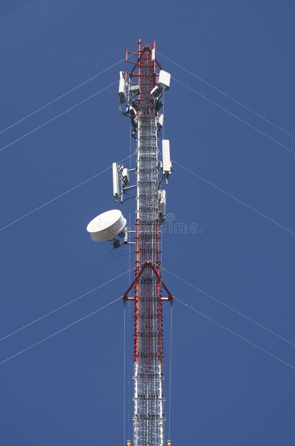 Telecommunication Tower for Send Signal of Internet. Stock Photo ...