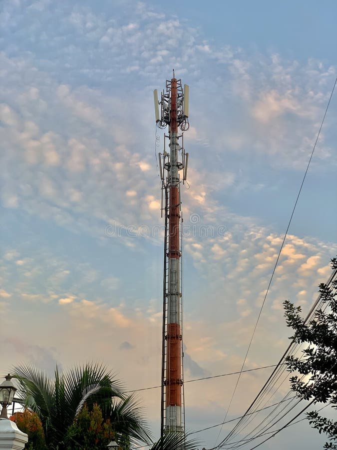 Internet transmitter tower stock image. Image of internet - 262886499