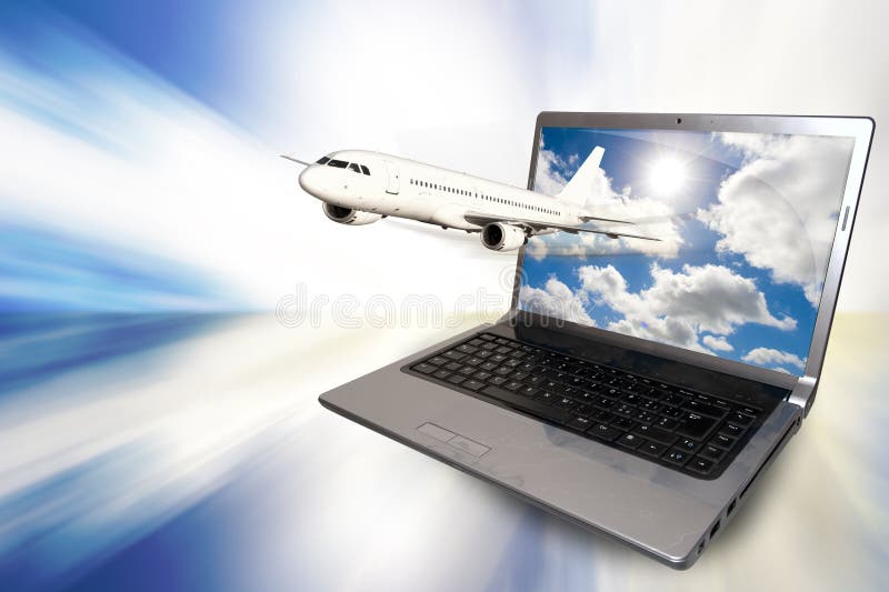 Internet and travel stock image. Image of arrival, computer - 14639635