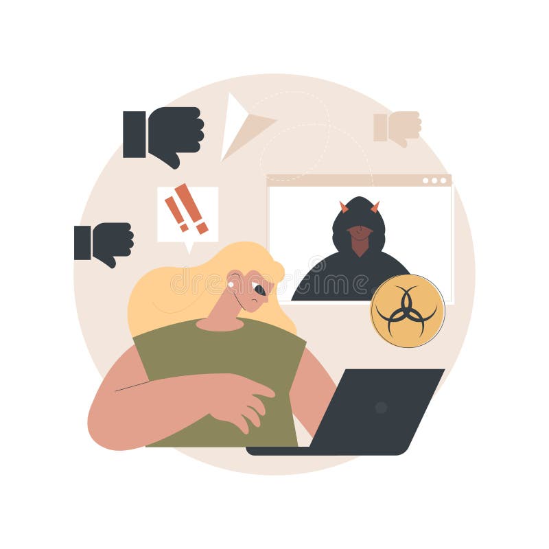 Internet Trolling Abstract Concept Vector Illustration. Stock Vector ...