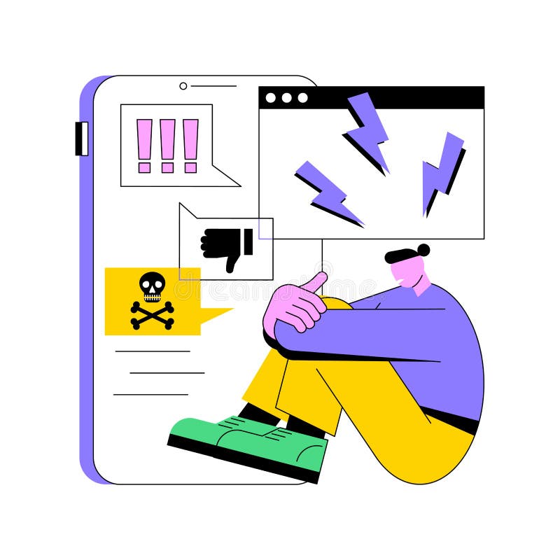 Internet Trolling Abstract Concept Vector Illustration. Stock Vector ...