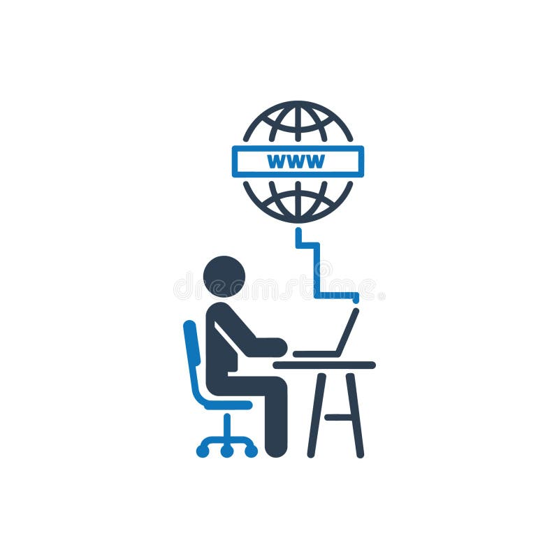 Internet User Icon stock illustration. Illustration of internet - 373775517
