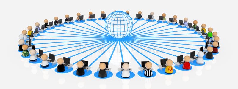 Internet Users stock illustration. Illustration of link - 10113318